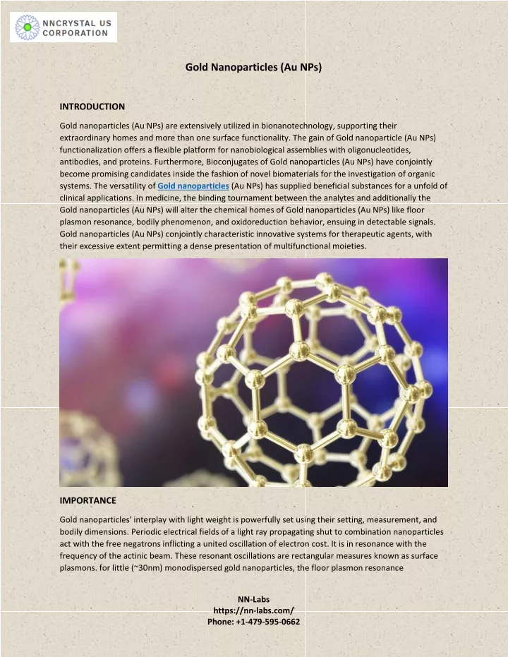 PPT - Gold Nanoparticles (Au NPs) PowerPoint Presentation, free ...