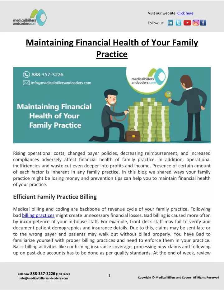 PPT - Maintaining Financial Health of Your Family Practice PowerPoint ...