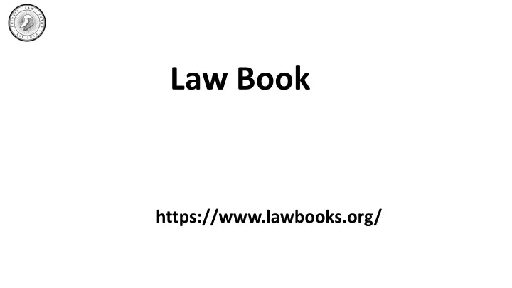 PPT - Law Book Lawbooks.org.... PowerPoint Presentation, free download ...