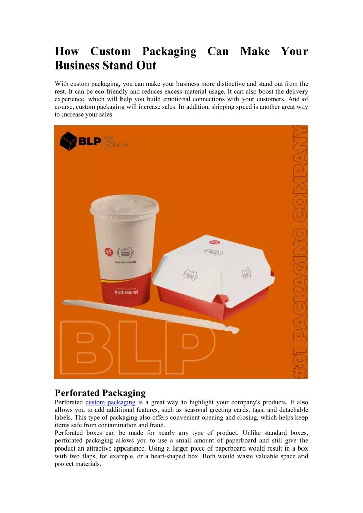 PPT - How Custom Packaging Can Make Your Business Stand Out PowerPoint ...