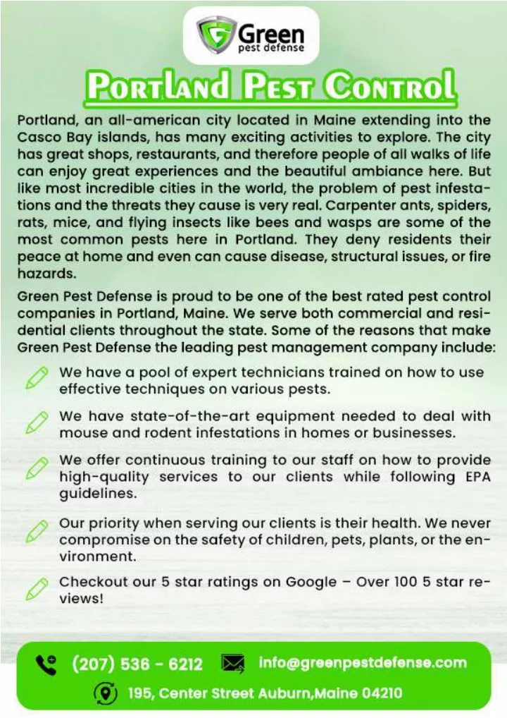 PPT - Portland Pest Control | Residential Pest Control Auburn ...