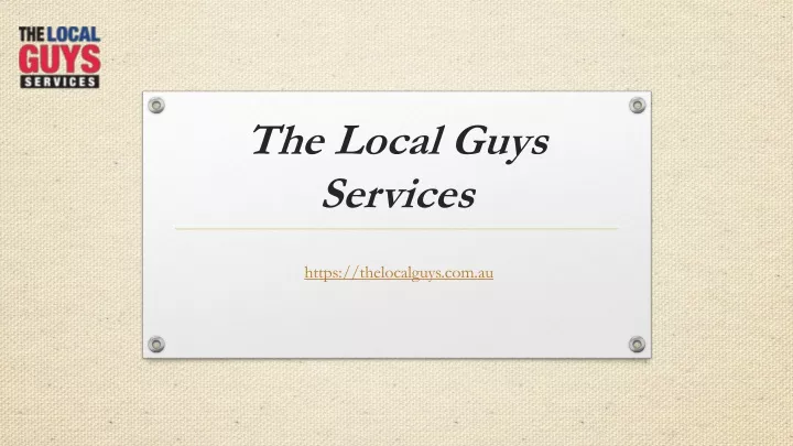 PPT - Franchise for Sale Adelaide | Thelocalguys.com.au PowerPoint ...