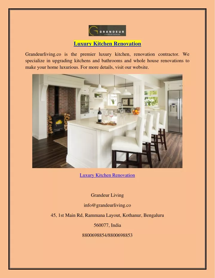 PPT - Luxury Kitchen Renovation Grandeurliving.co PowerPoint ...