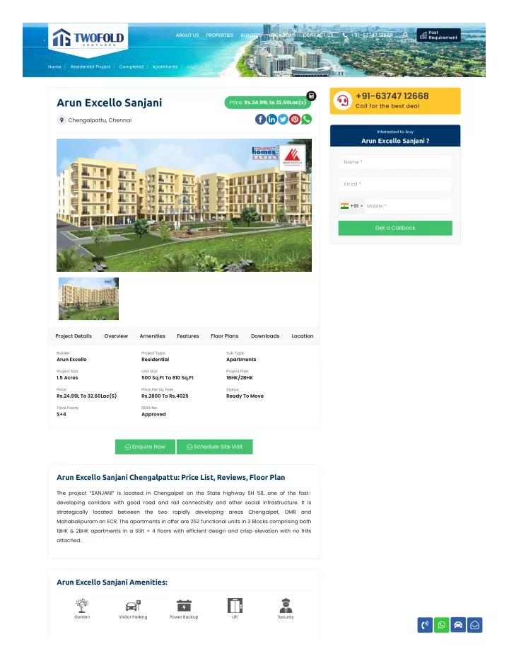 PPT - Arun Excello Sanjani Chengalpattu #Chennai Twofold@ #Twofoldchennai Twofold@. PowerPoint ...