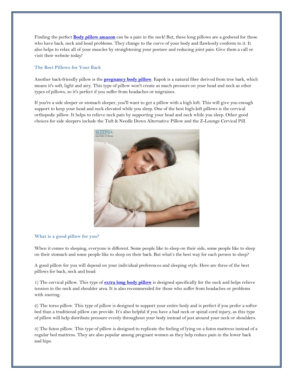 PPT - The Best Pillows to Buy For Your Back PowerPoint Presentation ...
