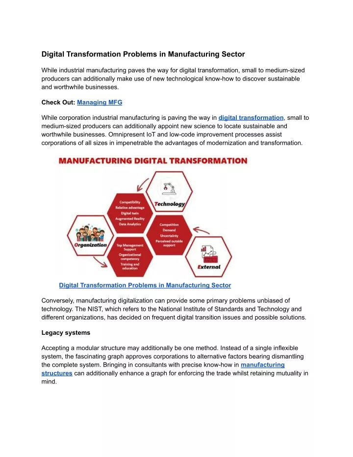 PPT - Managing MFG : Digital Transformation Problems in Manufacturing ...