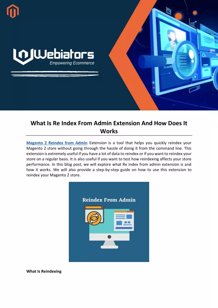 PPT - What Is Re Index From Admin Extension And How Does It Work1 ...