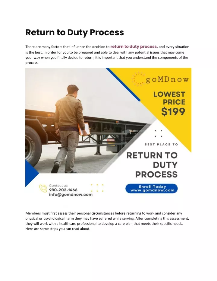 PPT - Return to Duty Process PowerPoint Presentation, free download ...