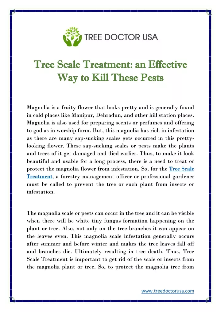 PPT - Tree Scale Treatment an Effective Way to Kill These Pests (1 ...