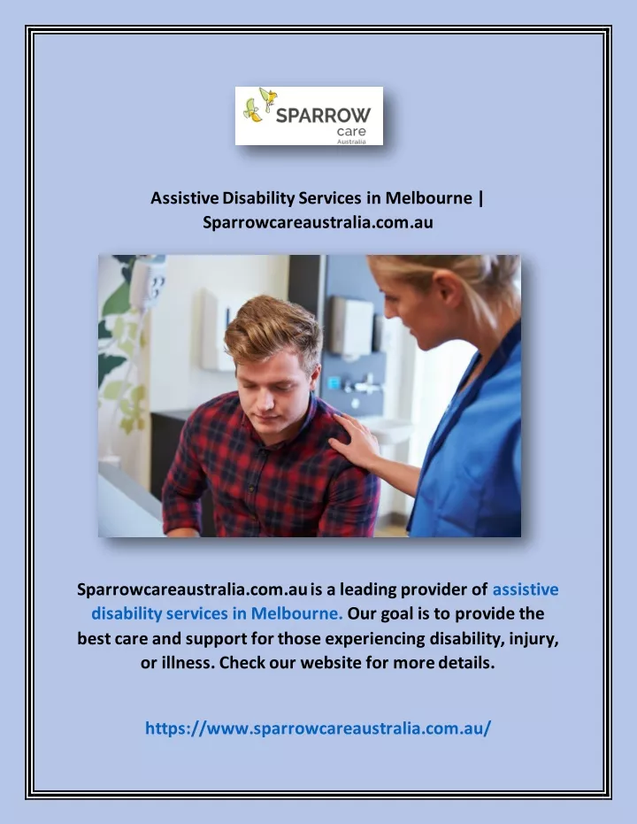 PPT - Assistive Disability Services in Melbourne | Sparrowcareaustralia.com.au PowerPoint ...