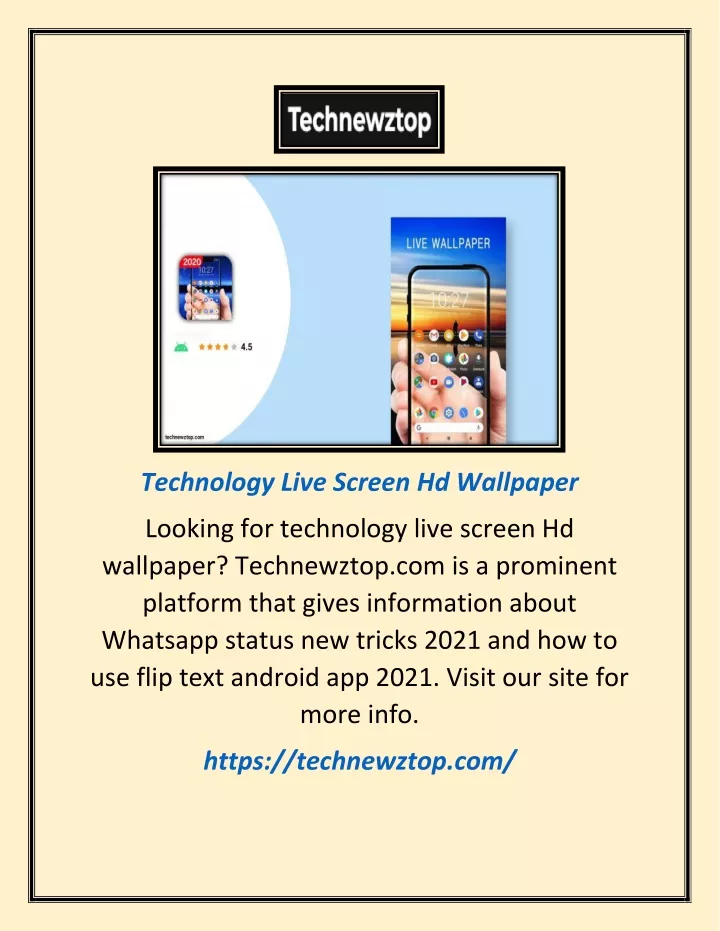 PPT - Technology Live Screen Hd Wallpaper | Technewztop.com PowerPoint ...