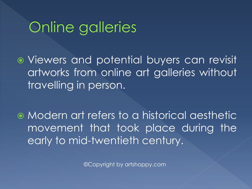 PPT - Online Art Galleries and New-Generation Artists of India ...