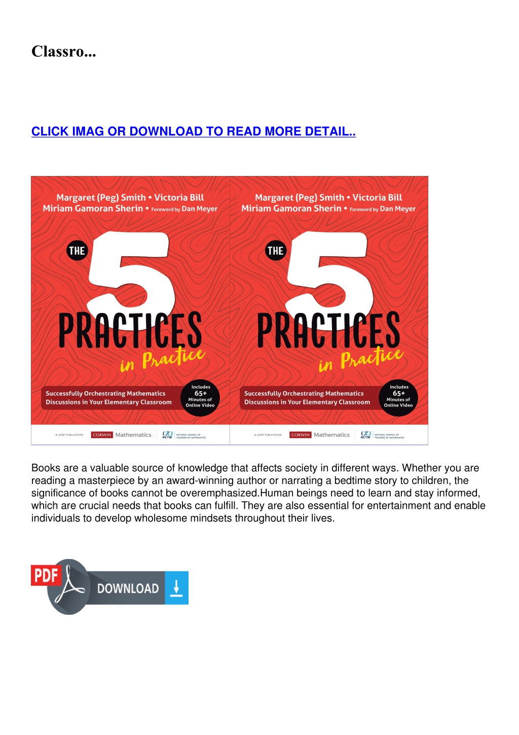 PPT - DOWNLOA T The Five Practices in Practice Elementary Successfully ... PPT - DOWNLOA T The Five Practices in Practice Elementary Successfully ...