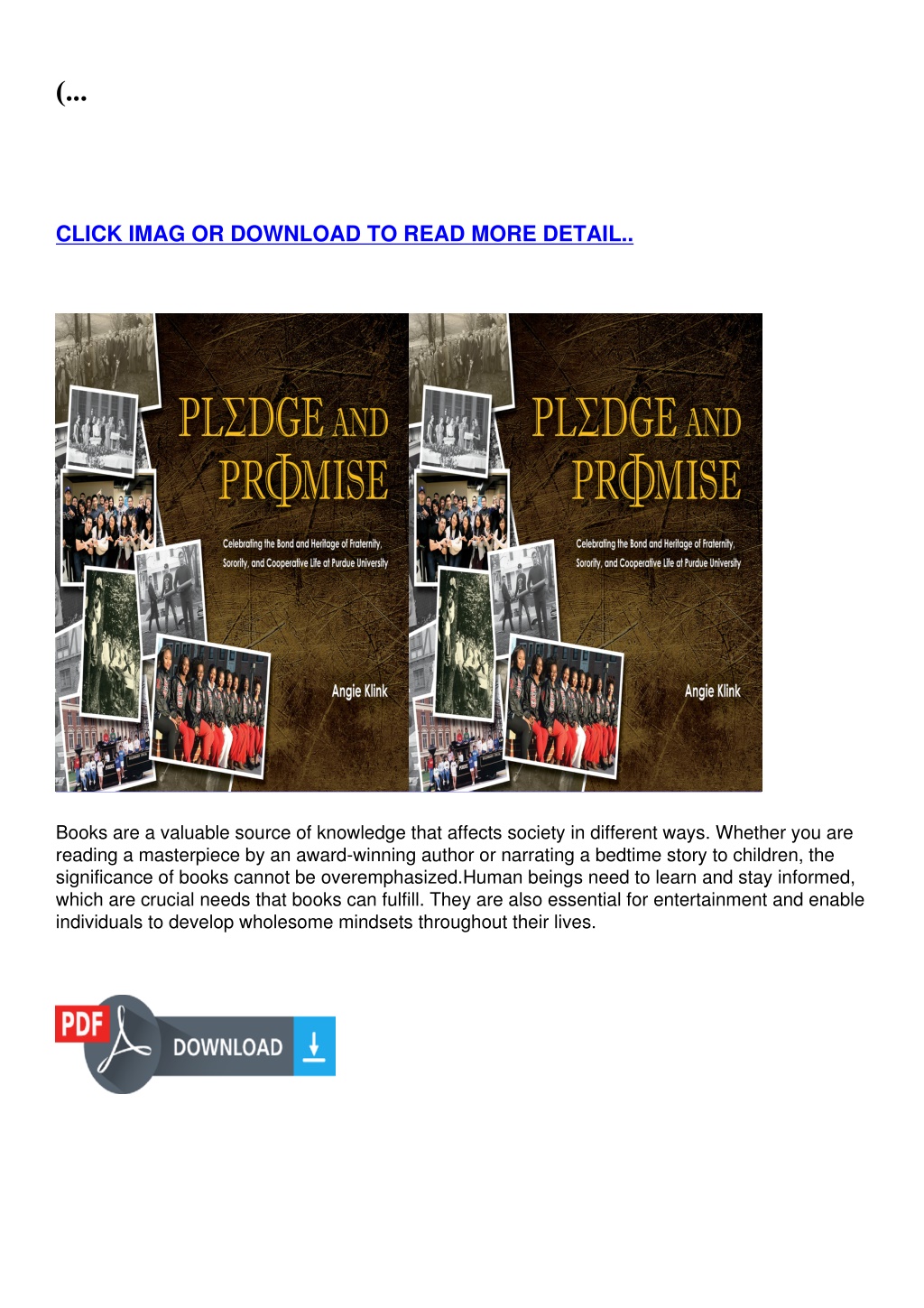 PPT - DOWNLOA T Pledge and Promise Celebrating the Bond and Heritage of ...