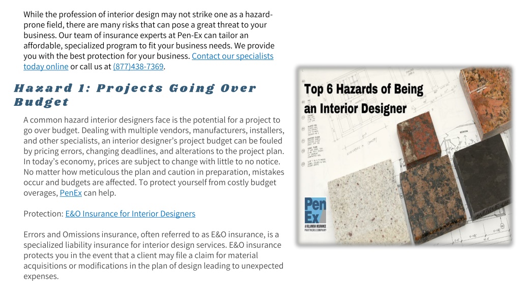 PPT - Top 6 Hazards of Being an Interior Designer-PenEx PowerPoint ...