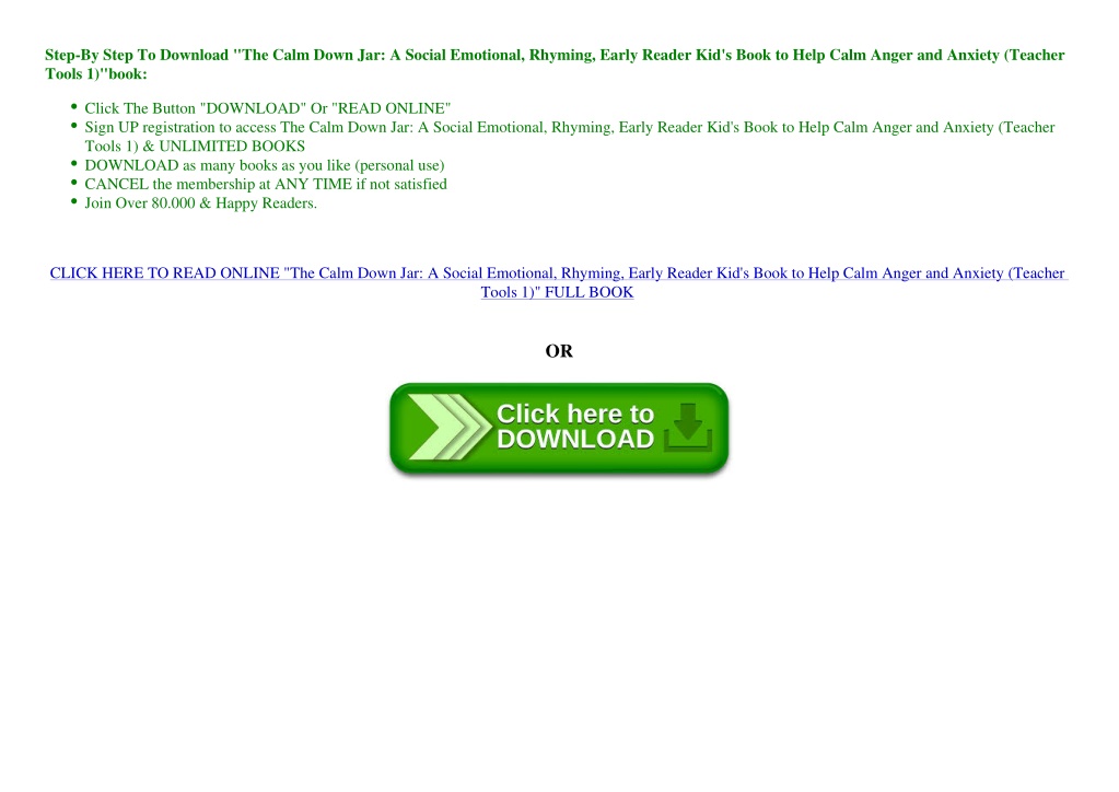 PPT - [READ] The Calm Down Jar A Social Emotional Rhyming Early Reader ...