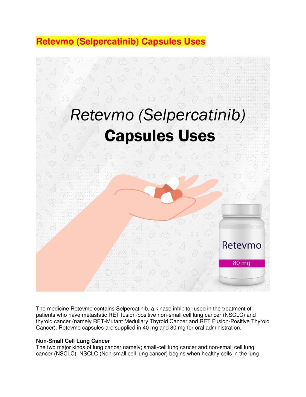 PPT - Retevmo 80 mg Capsule Price in India | indian pharma Network ...