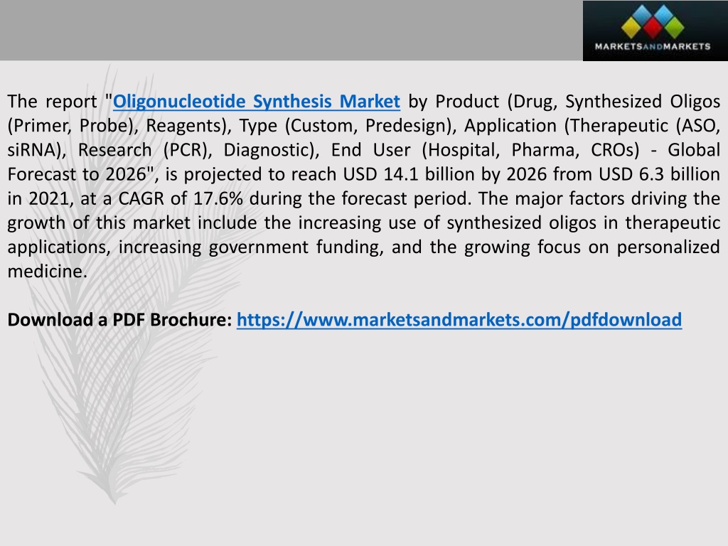 PPT - Oligonucleotide Synthesis Market Global Analysis 2022 – 2026 ... PPT - Oligonucleotide Synthesis Market Global Analysis 2022 – 2026 ...