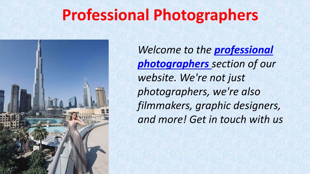 PPT - Professional Photographers PowerPoint Presentation, free download ...