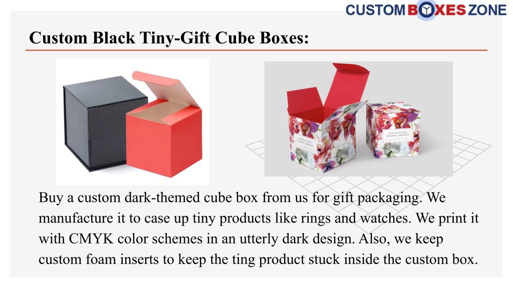 PPT - Custom Cube Boxes Wholesale .pptx PowerPoint Presentation, free download - ID:11732360