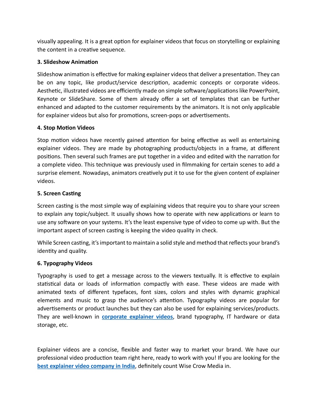 PPT - Types Of Explainer Videos That Are Low Cost And Effective ...
