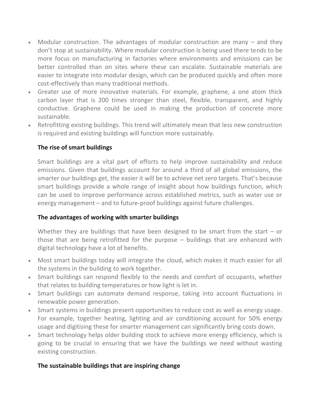 PPT - Sustainable construction trends, smart & sustainable buildings ...