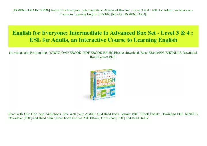 PPT - [DOWNLOAD IN @PDF] English for Everyone Intermediate to Advanced ...