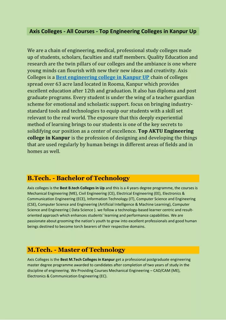 PPT - Axis Colleges All Courses PowerPoint Presentation, free download ...