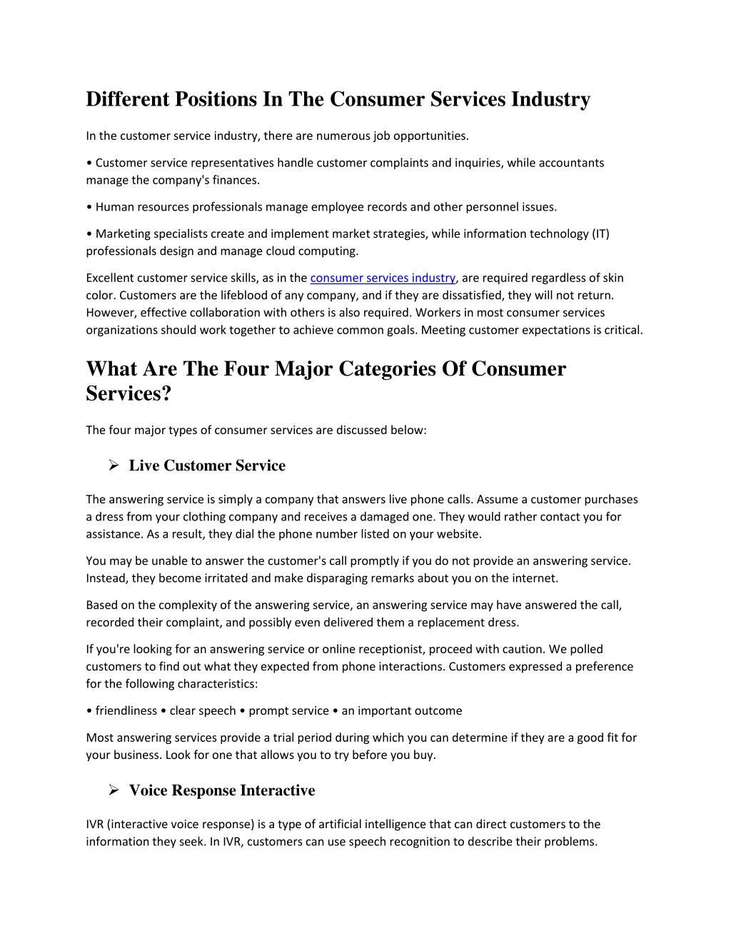 PPT - What Companies Are in the Consumer Services Industry PowerPoint Presentation - ID:11734162