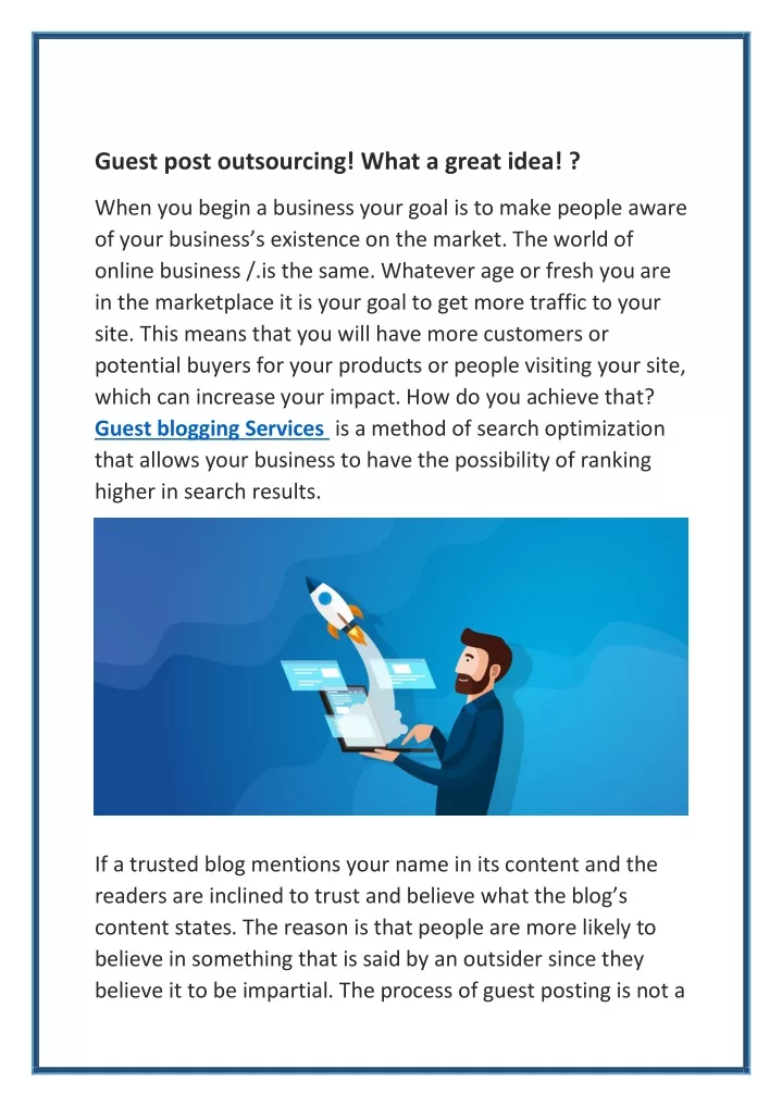PPT - Guest post outsourcing! What a great idea! ? PowerPoint ...