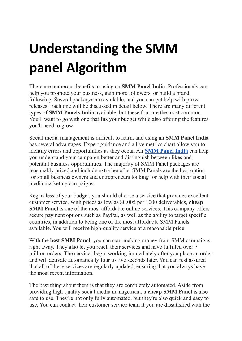 PPT - SMM Panel India PowerPoint Presentation, free download - ID:11737468