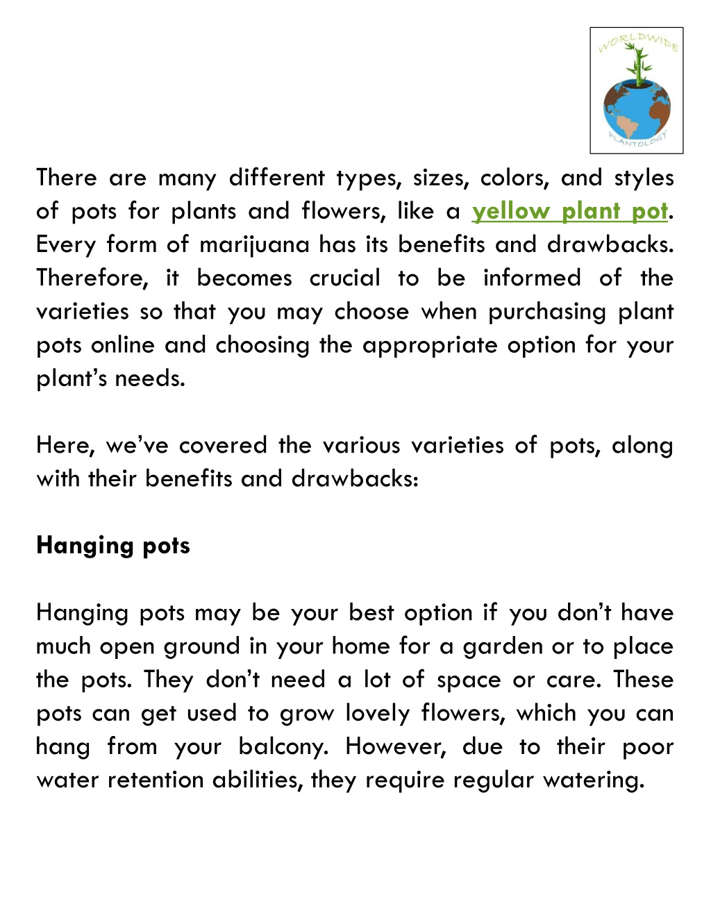 PPT - Various Flower and Plant Pot Types PowerPoint Presentation, free ...