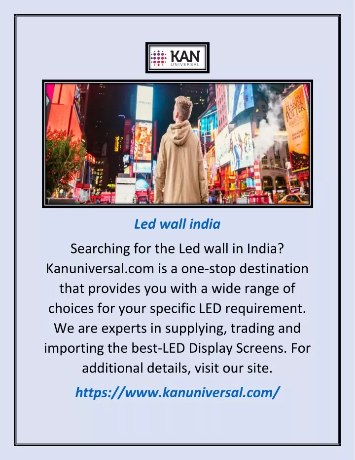 PPT - Led Wall India | Kanuniversal.com PowerPoint Presentation, free ...