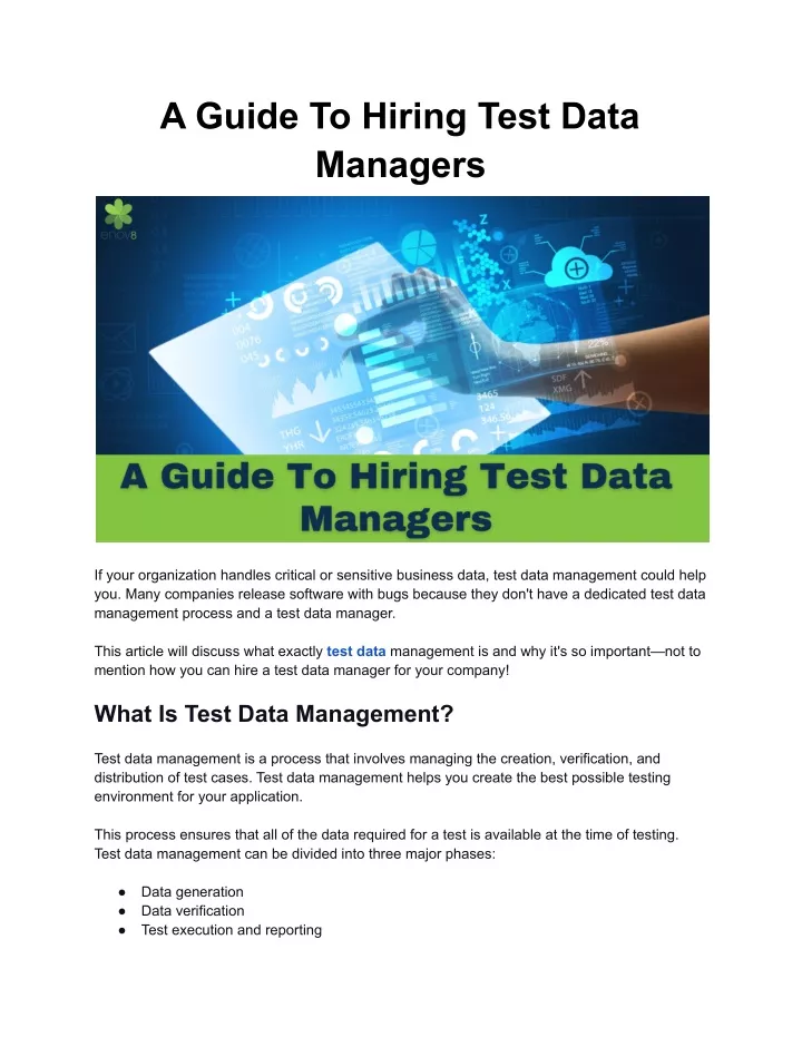 PPT - A Guide To Hiring Test Data Managers PowerPoint Presentation ...