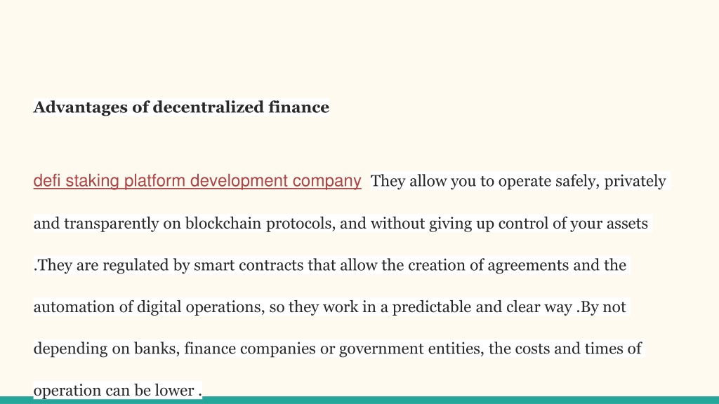 PPT - What are the features of the DeFi Staking platform development11 ... PPT - What are the features of the DeFi Staking platform development11 ...