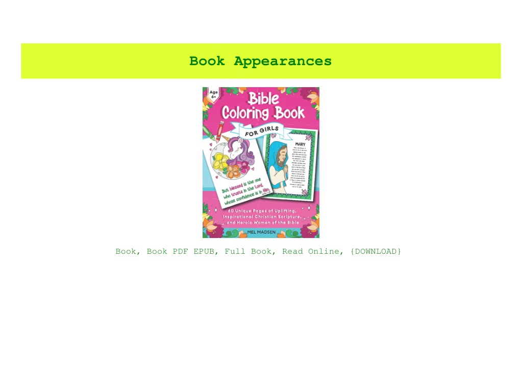 PPT - [DOWNLOAD IN @PDF] Bible Coloring Book For Girls Age 6 . 60 ...