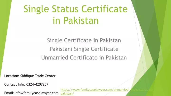 PPT - Single Certificate Pakistan - Step to Get Unmarried Certificate ...