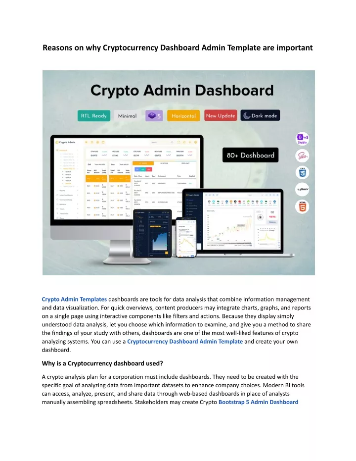 PPT - Reasons on why Cryptocurrency Dashboard Admin Template are important.docx (1) PowerPoint ...