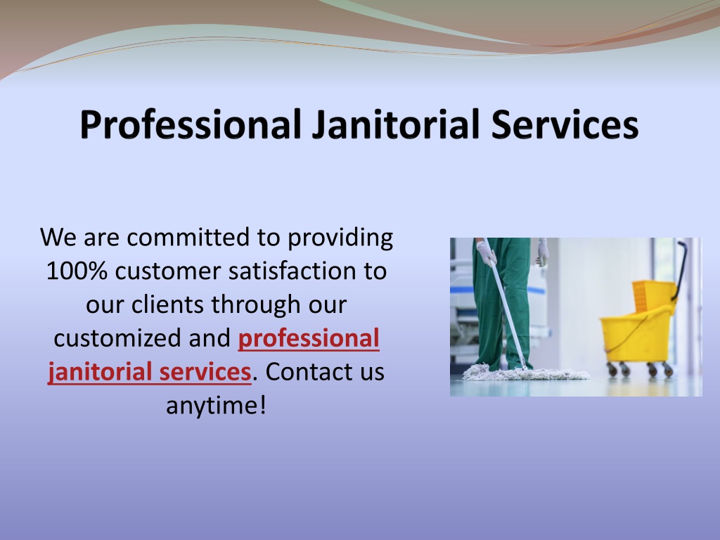 PPT - Commercial Cleaning and Janitorial Services Company PowerPoint ...