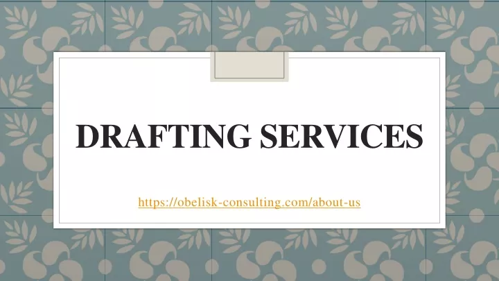 PPT - Drafting Services PowerPoint Presentation, free download - ID ...