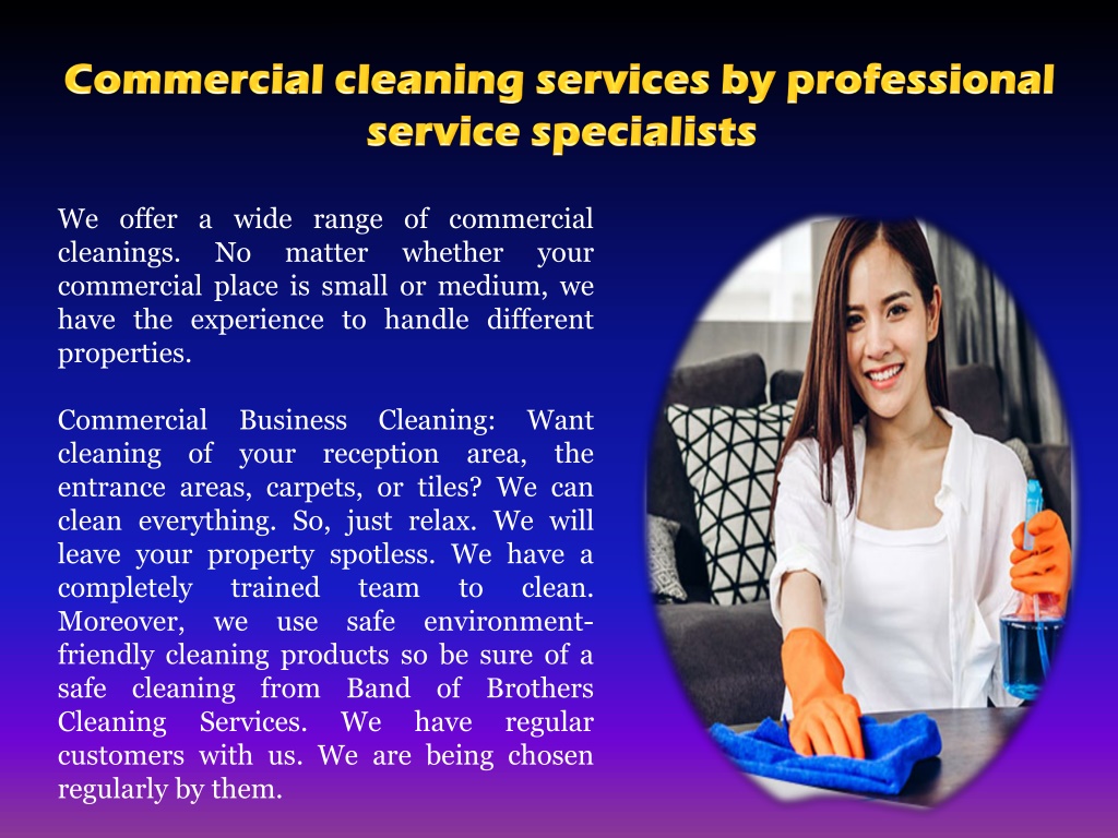 PPT - Commercial cleaning services by professional service specialists ...