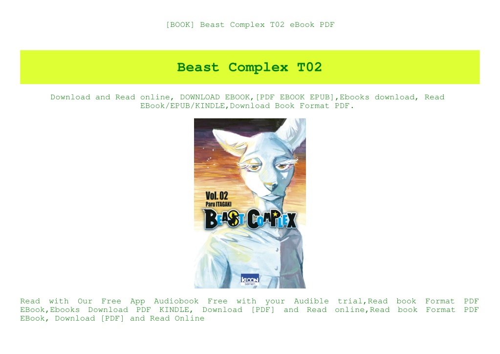 PPT - [BOOK] Beast Complex T02 eBook PDF PowerPoint Presentation, free download - ID:11743956
