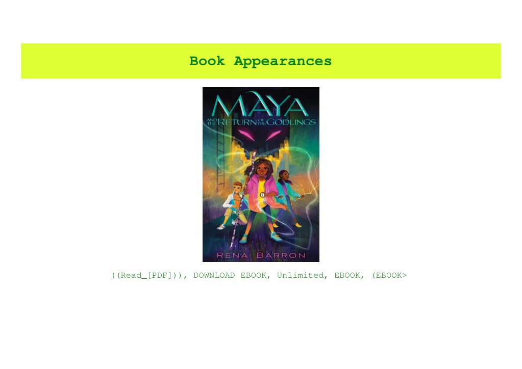 PPT - [Download] [epub]^^ Maya and the Return of the Godlings (Maya and ...