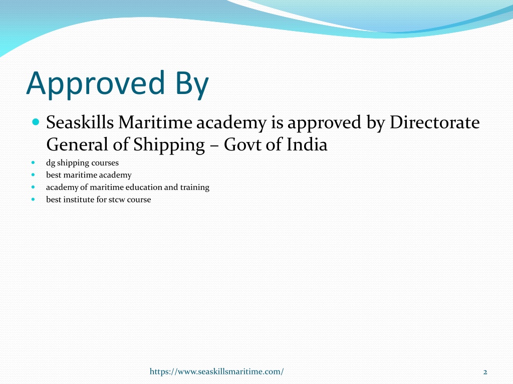 PPT - Best maritime academy. DG Shipping Courses. Academy of maritime ...