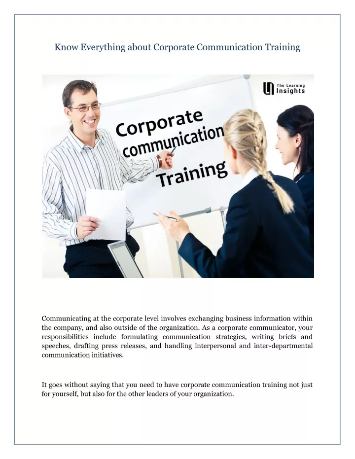 PPT - Know Everything about Corporate Communication Training PowerPoint ...