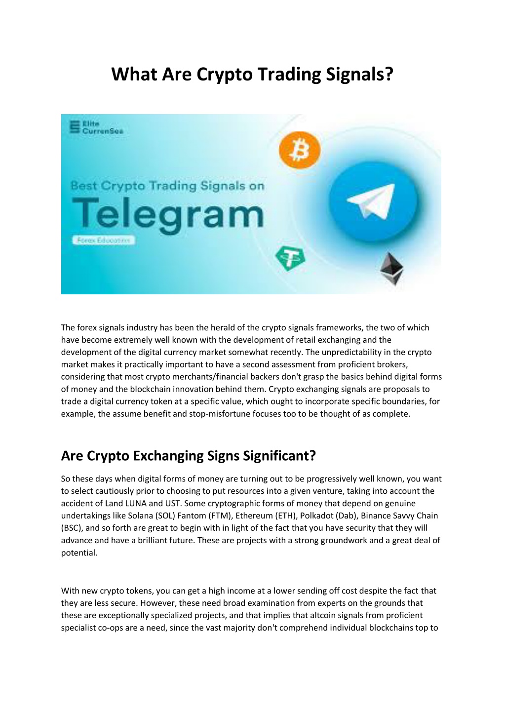 PPT - Best cryptocurrency signals providers for trading 2022 -VERIFIED ...