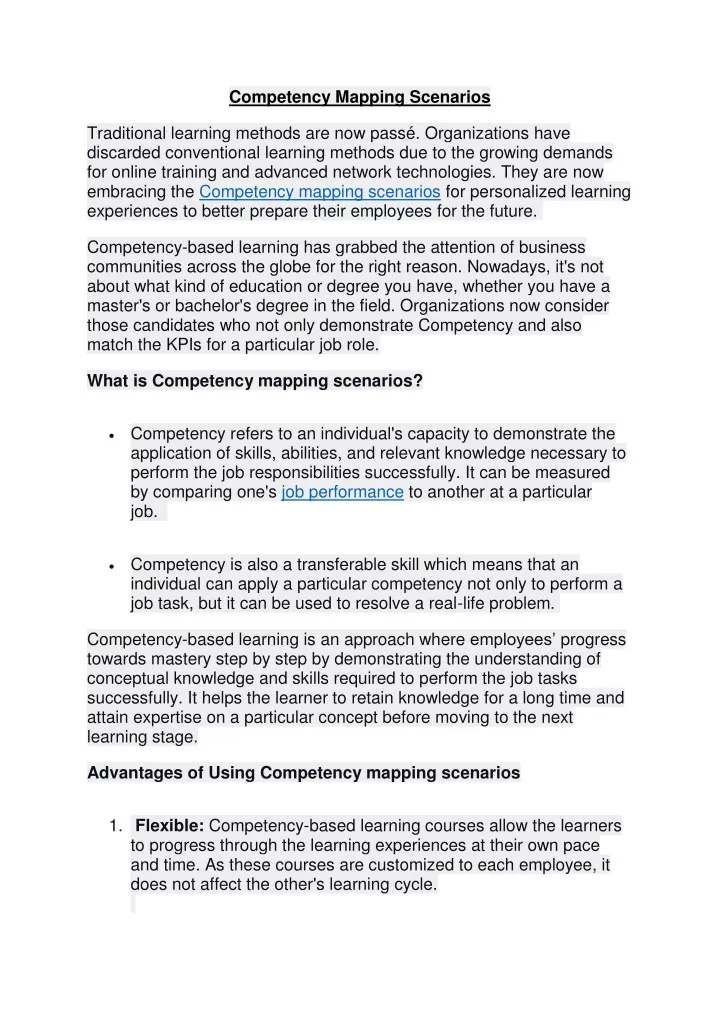 PPT - Competency Mapping Scenarios PowerPoint Presentation, free ...