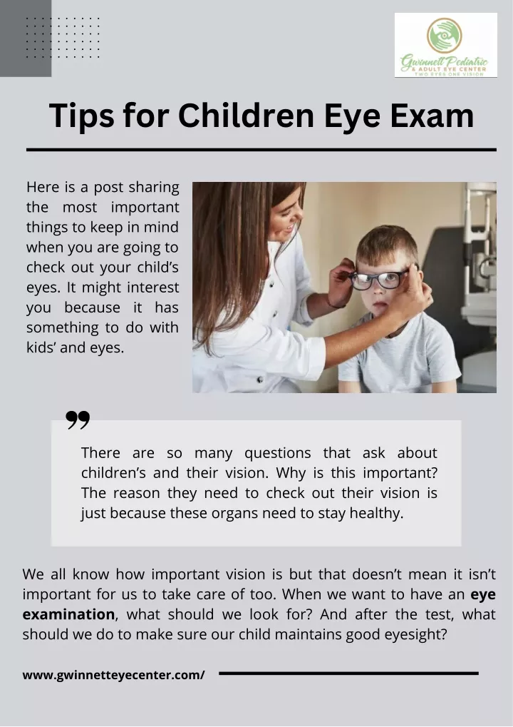 PPT - Tips for Children Eye Exam PowerPoint Presentation, free download ...