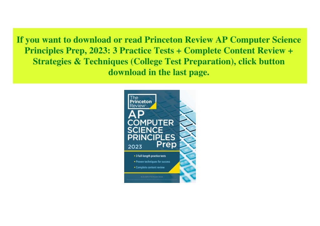 PPT - ^#DOWNLOAD@PDF^# Princeton Review AP Computer Science Principles ... PPT - ^#DOWNLOAD@PDF^# Princeton Review AP Computer Science Principles ...