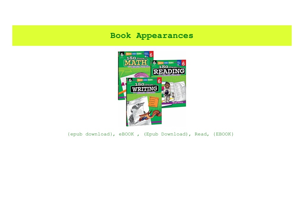 PPT - [R.E.A.D] 180 Days of Practice for Sixth Grade (Set of 3) 6th ...